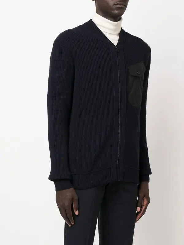 BOSS Zipped-up Knit Cardigan