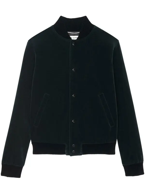 Saint Laurent Teddy Velvet Jacket - Green