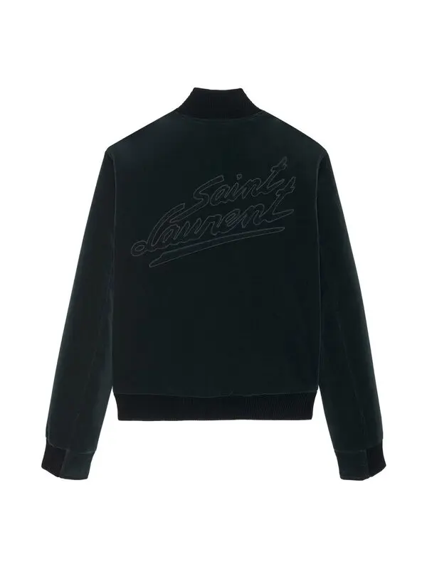Saint Laurent Teddy Velvet Jacket - Green