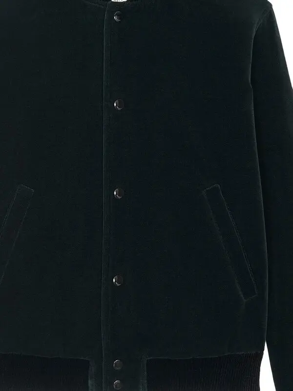 Saint Laurent Teddy Velvet Jacket - Green