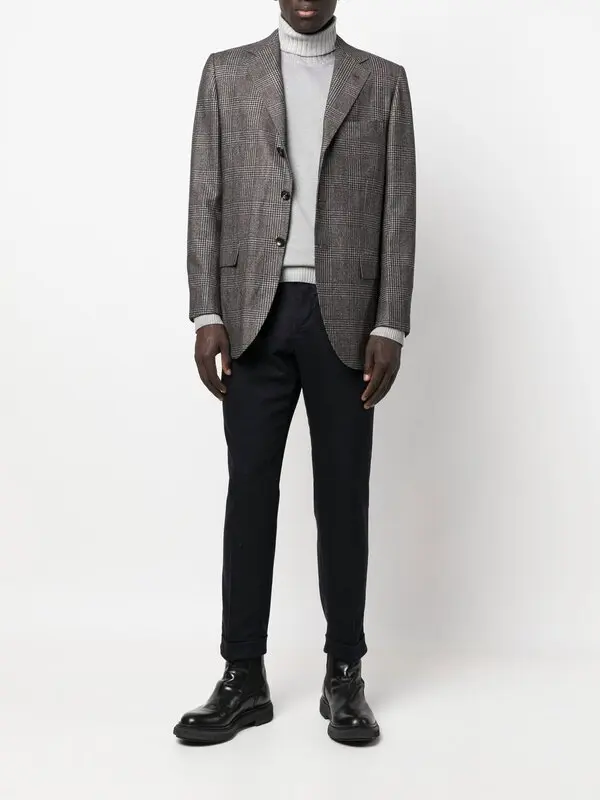 Malo Fine-knit Roll-neck Jumper - Grey