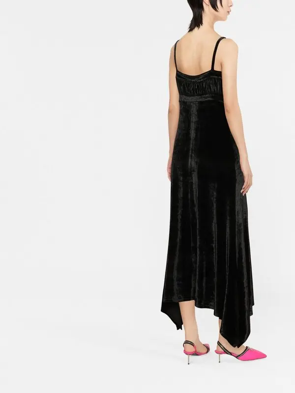 Rabanne Asymmetric Button-up Midi Dress