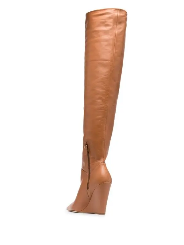 STUART WEITZMAN Pointed Leather Knee-high Boots