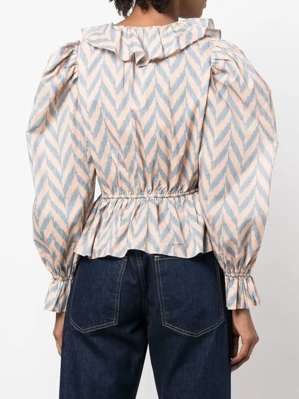 Ulla Johnson Zig-zag Ruffle Blouse