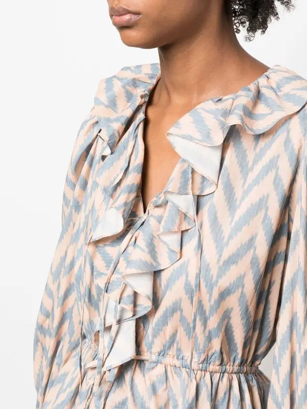 Ulla Johnson Zig-zag Ruffle Blouse