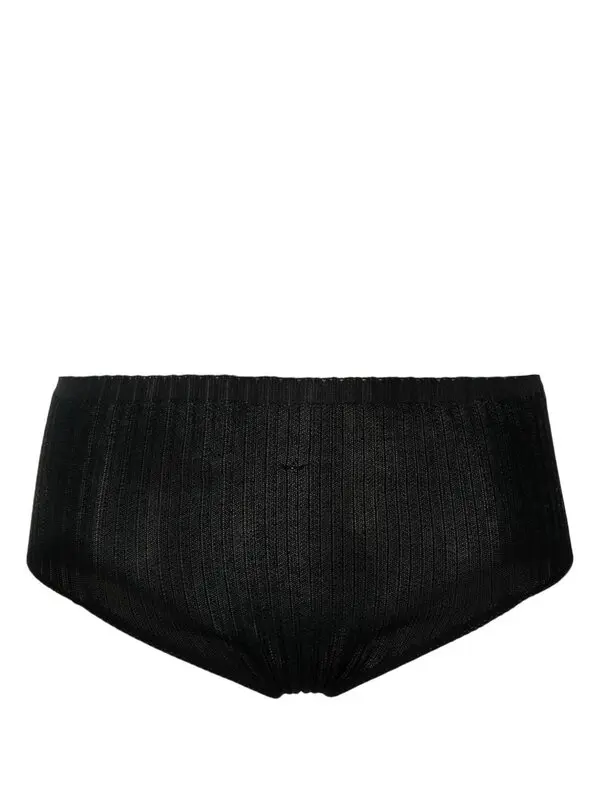 A. ROEGE HOVE Ribbed Knitted Briefs - Black