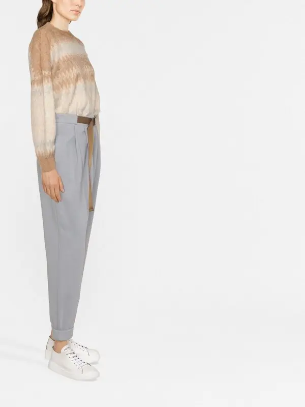 Brunello Cucinelli Belted Straight-leg Trousers