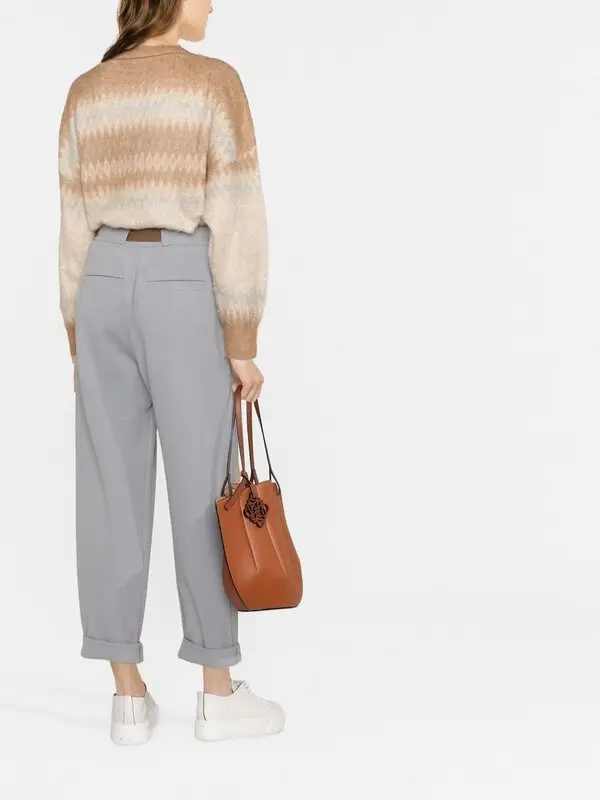 Brunello Cucinelli Belted Straight-leg Trousers