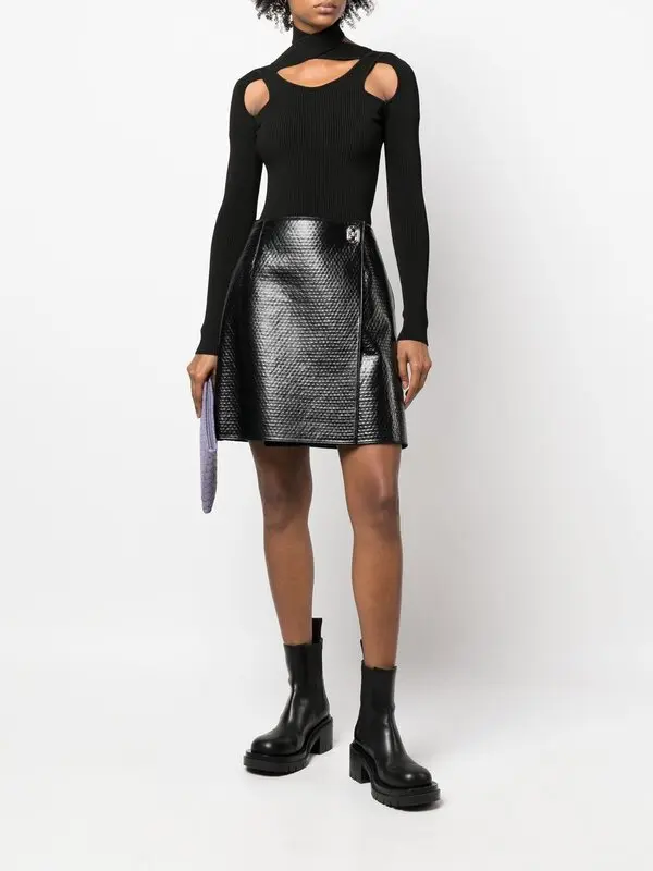 FERRAGAMO Embossed Wrap Skirt