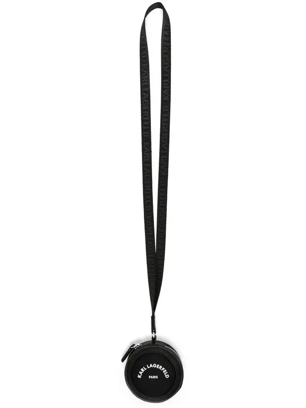 Karl Lagerfeld Logo-print Round Coin Purse