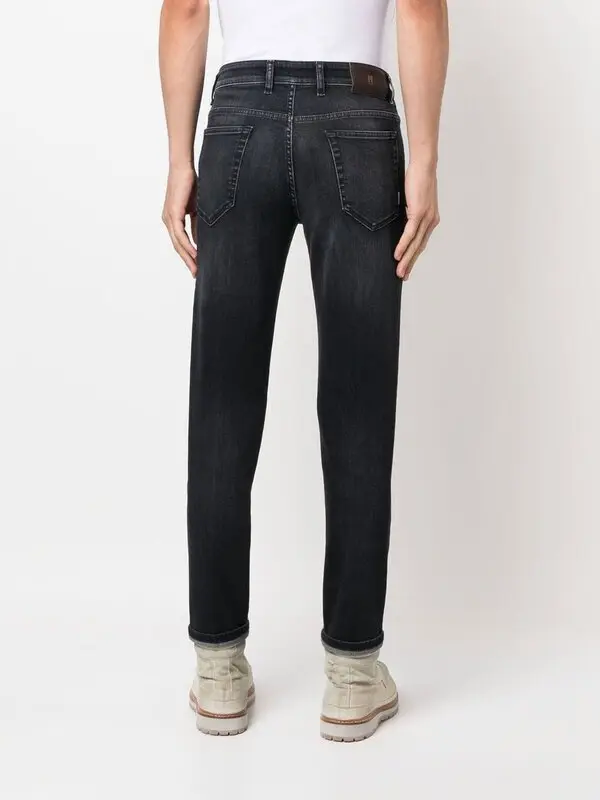 PT TORINO Logo-patch Straight-leg Jeans