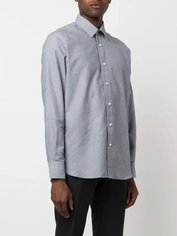 Canali Buttoned-up Long-sleeved Shirt