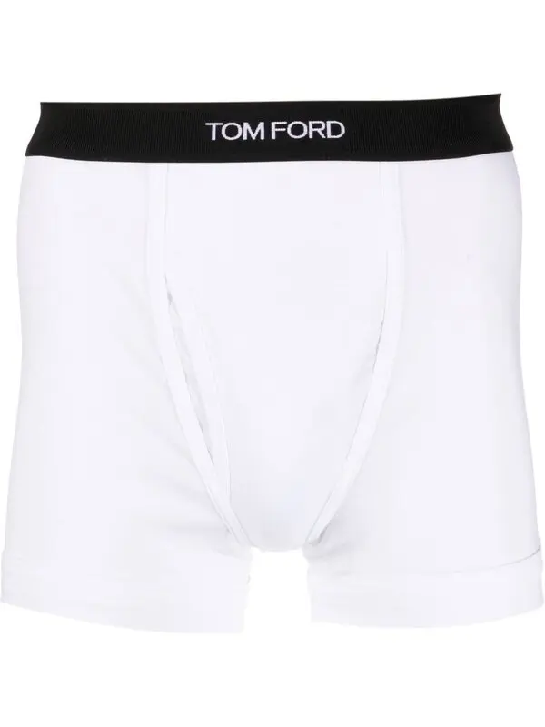 TOM FORD Logo-waistband Boxers - White