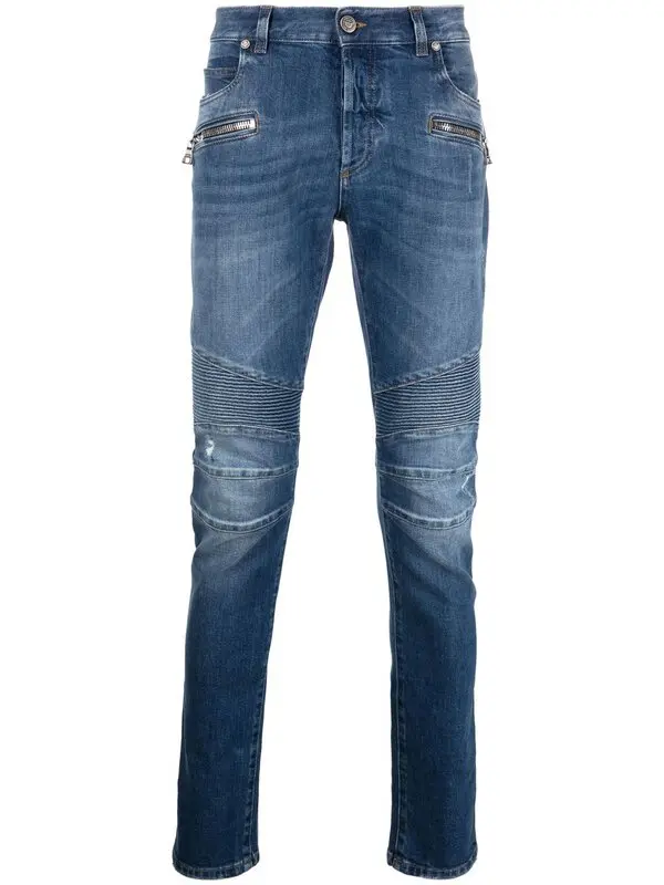 Balmain Ribbed Skinny Jeans