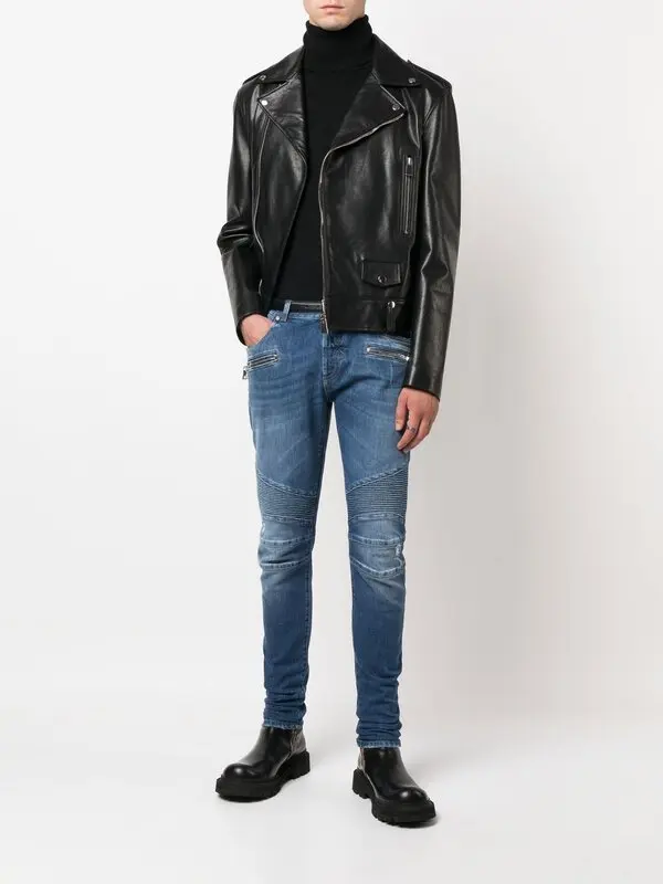 Balmain Ribbed Skinny Jeans