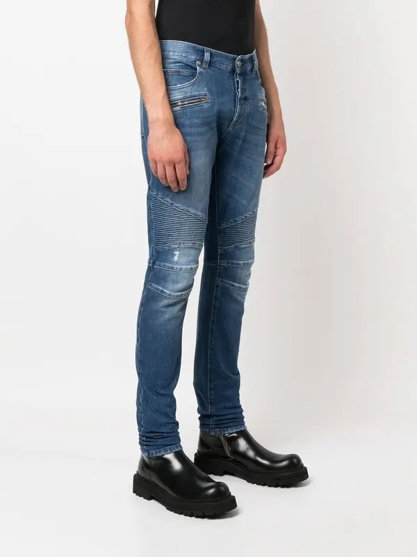 Balmain Ribbed Skinny Jeans