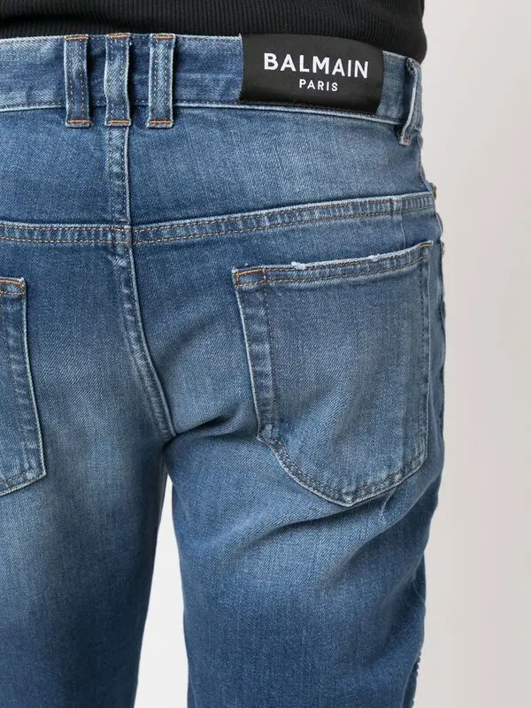 Balmain Ribbed Skinny Jeans