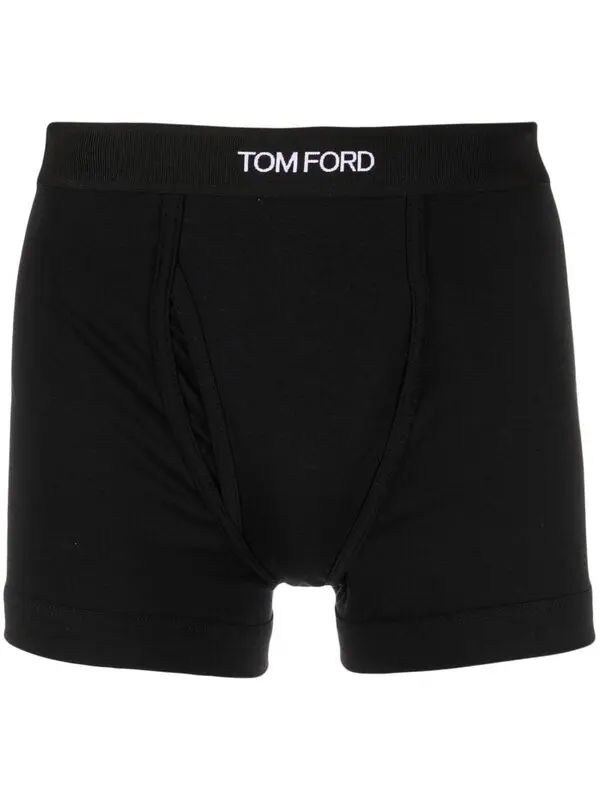 TOM FORD Logo-waistband Boxers - Black