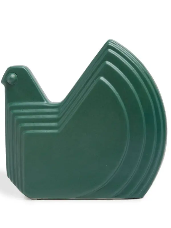 NUOVE FORME Hen Ceramic Figure - Green