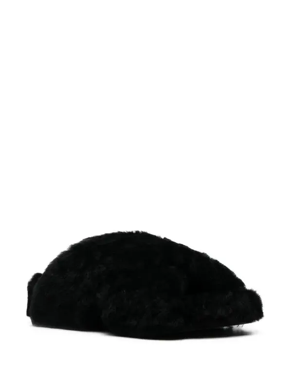 JIL SANDER Crossover-strap Shearling Mules