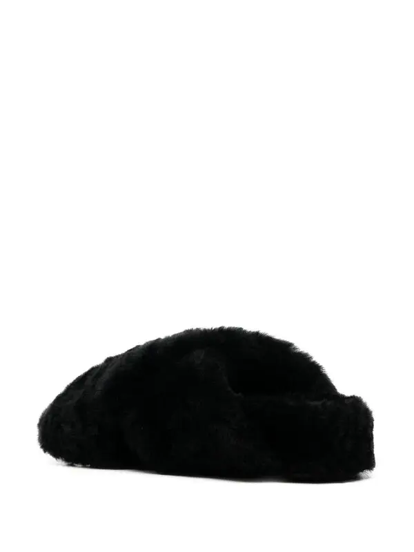 JIL SANDER Crossover-strap Shearling Mules