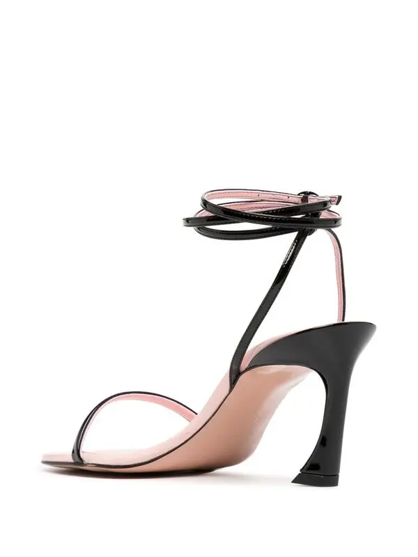 PIFERI 70mm Patent Leather Ankle Strap Sandals