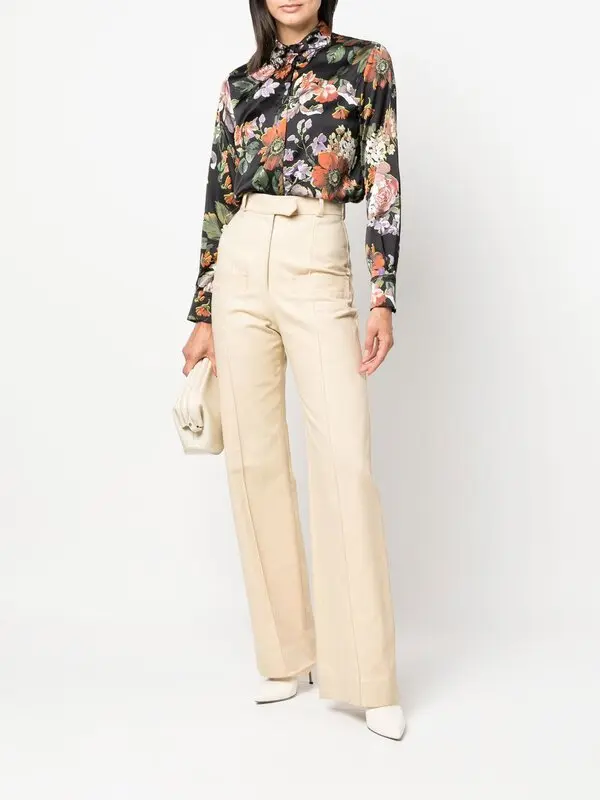 Vivetta Floral-print Long-sleeve Shirt