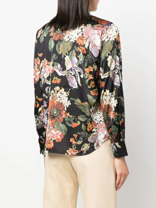 Vivetta Floral-print Long-sleeve Shirt