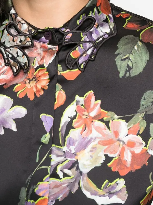 Vivetta Floral-print Long-sleeve Shirt
