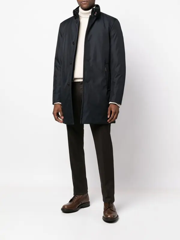 MOORER Buttoned High-neck Coat