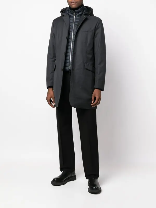 MOORER Buttoned-up Hooded Parka