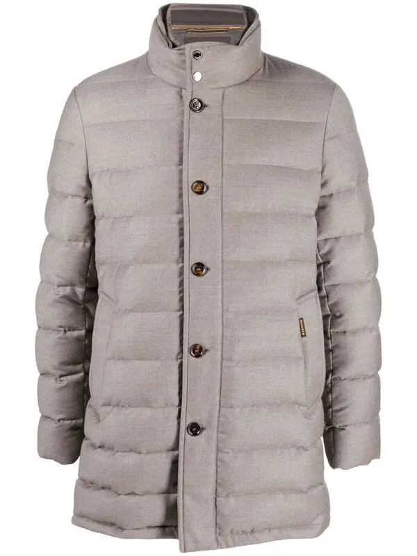 MOORER Padded Buttoned-up Coat