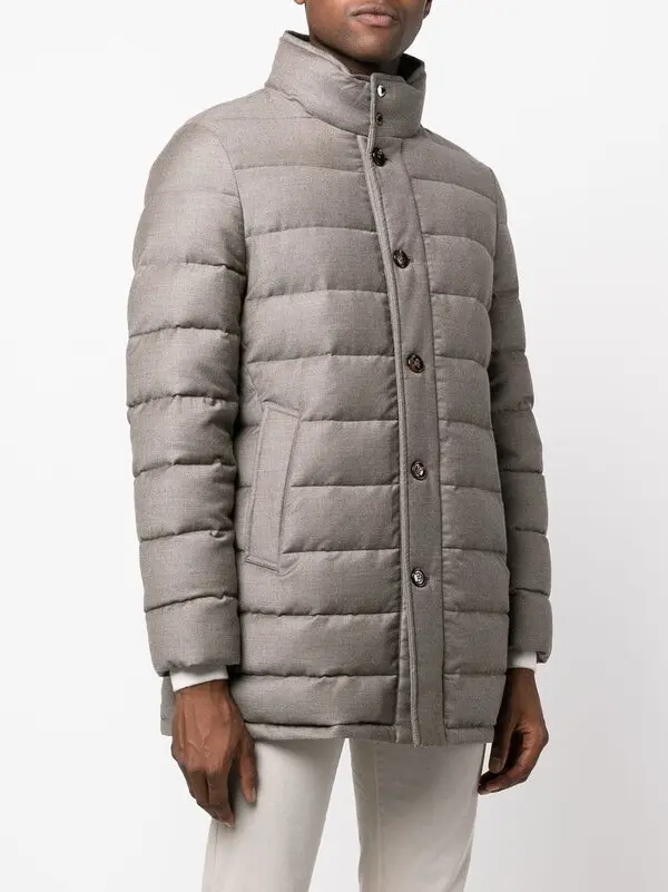 MOORER Padded Buttoned-up Coat