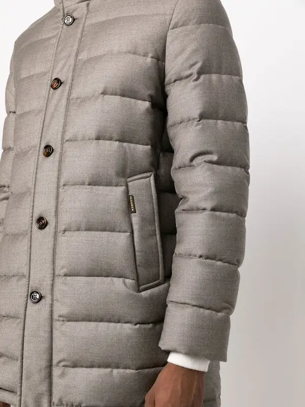 MOORER Padded Buttoned-up Coat