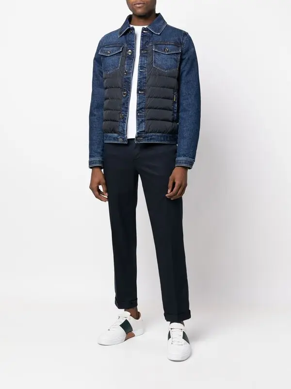 MOORER Contrast Denim Jacket