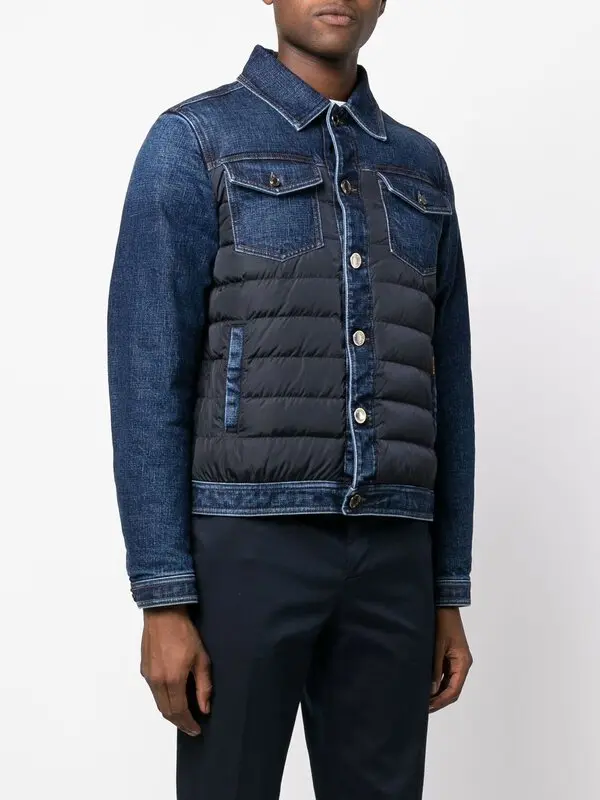MOORER Contrast Denim Jacket