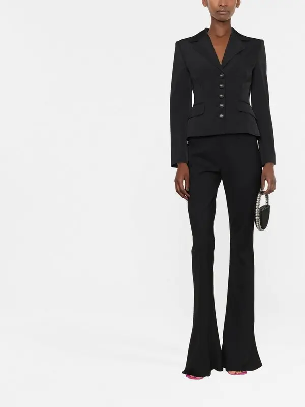 Dolce & Gabbana Logo-plaque Button-fastening Blazer - Black