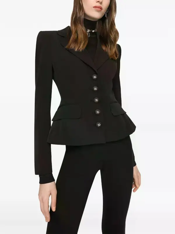 Dolce & Gabbana Logo-plaque Button-fastening Blazer
