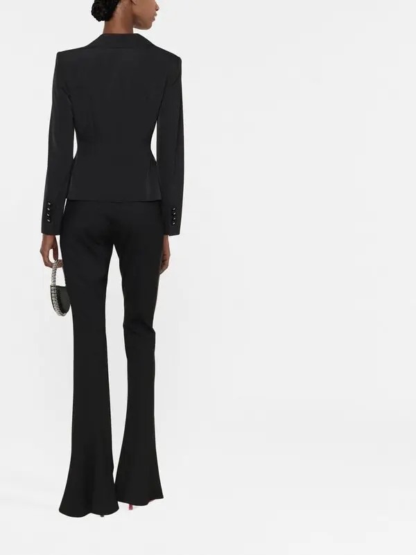 Dolce & Gabbana Logo-plaque Button-fastening Blazer - Black