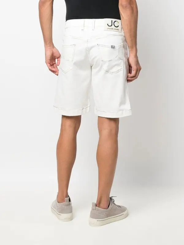 Jacob Cohen Contrasting-stitch Detail Shorts - White