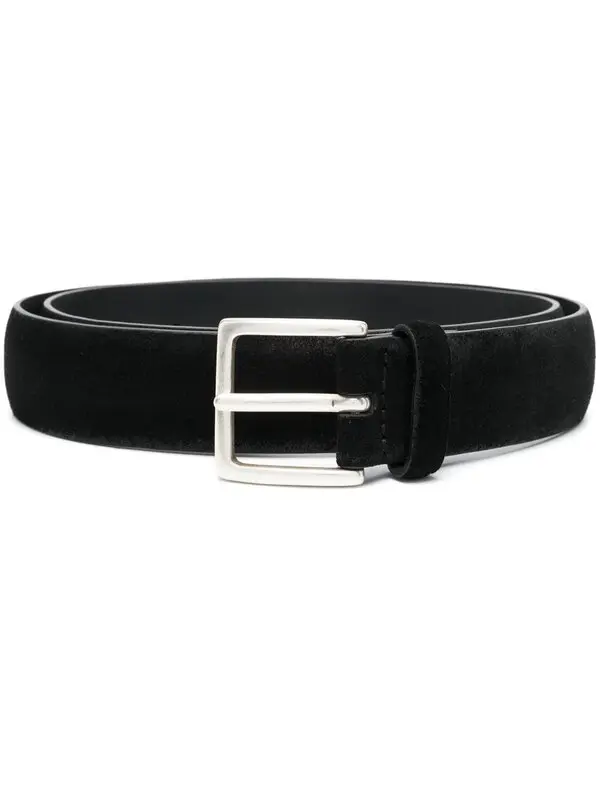 ORTIGNI Geometric Buckle Belt - Black