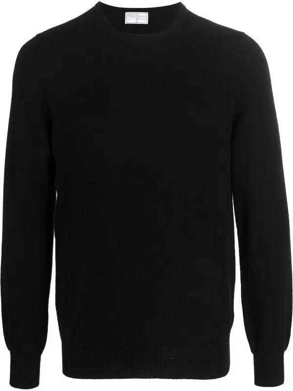 Fedeli Crew-neck Pullover - Black