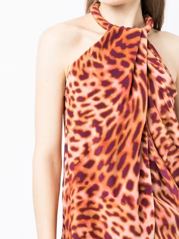 Stella McCartney Animal-print Draped Blouse