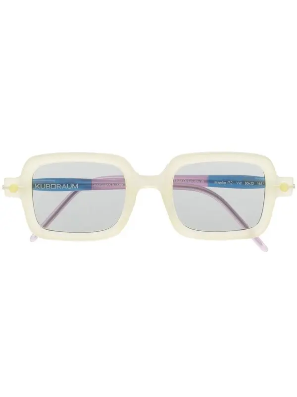 KUBORAUM P2 Square-frame Sunglasses - Yellow