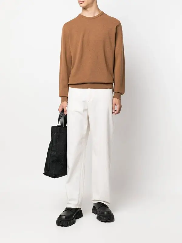 Zegna Crew-neck Cashmere Jumper - Brown