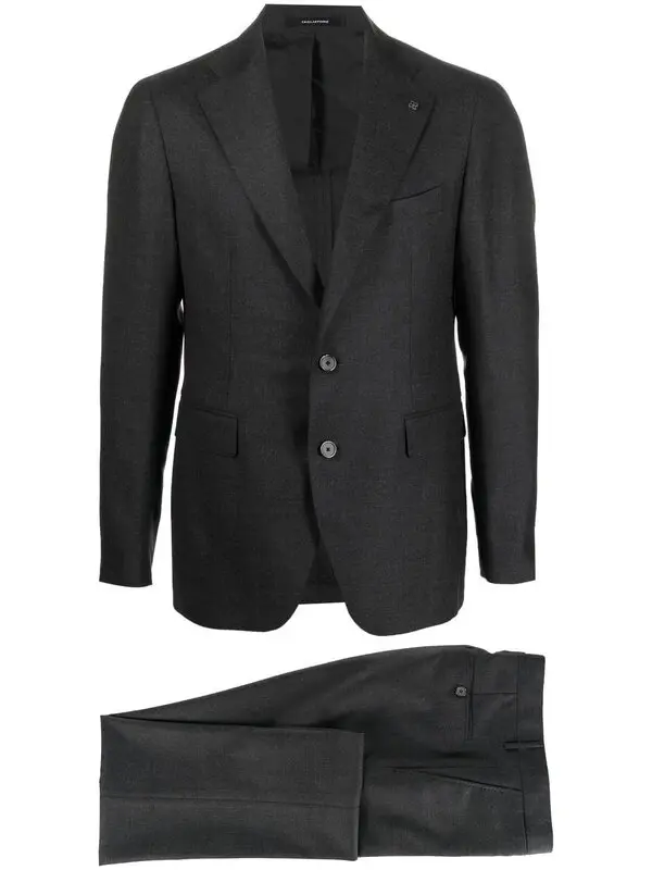 Tagliatore Single-breasted Virgin Wool Suit - Grey