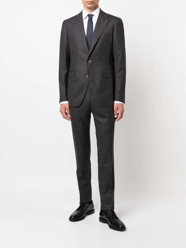 Tagliatore Single-breasted Virgin Wool Suit - Grey