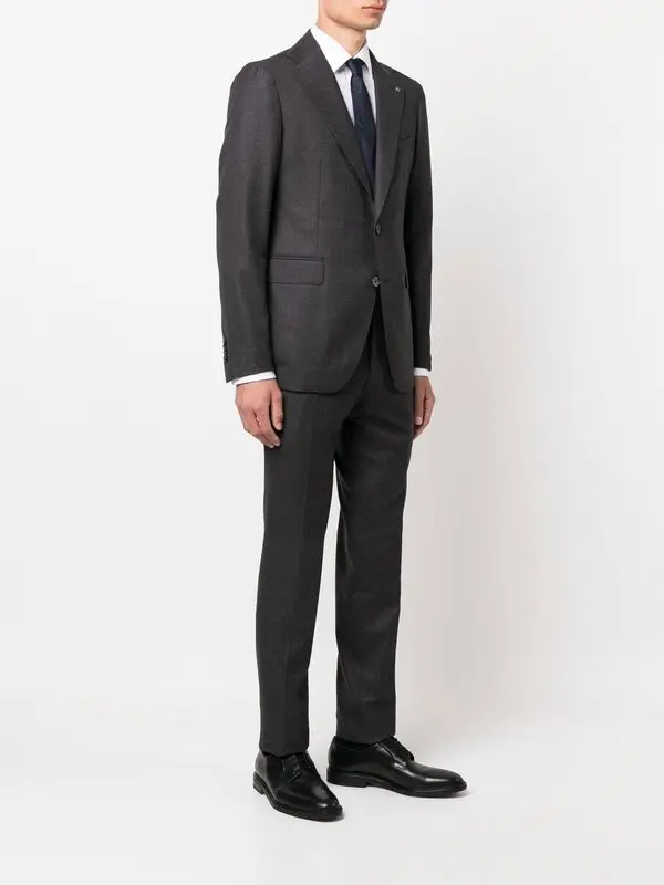 Tagliatore Single-breasted Virgin Wool Suit - Grey