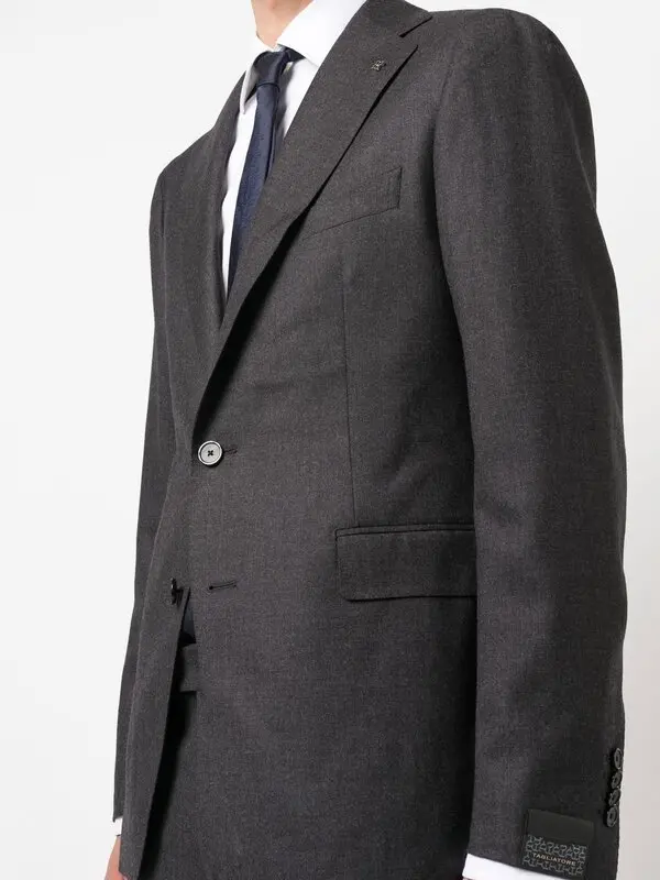 Tagliatore Single-breasted Virgin Wool Suit - Grey