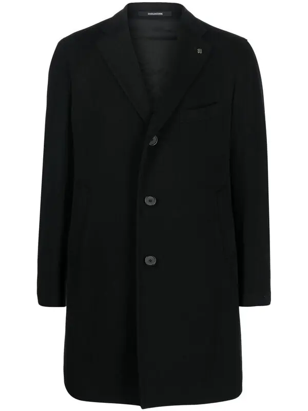 Tagliatore Single-breasted Wool Coat - Black
